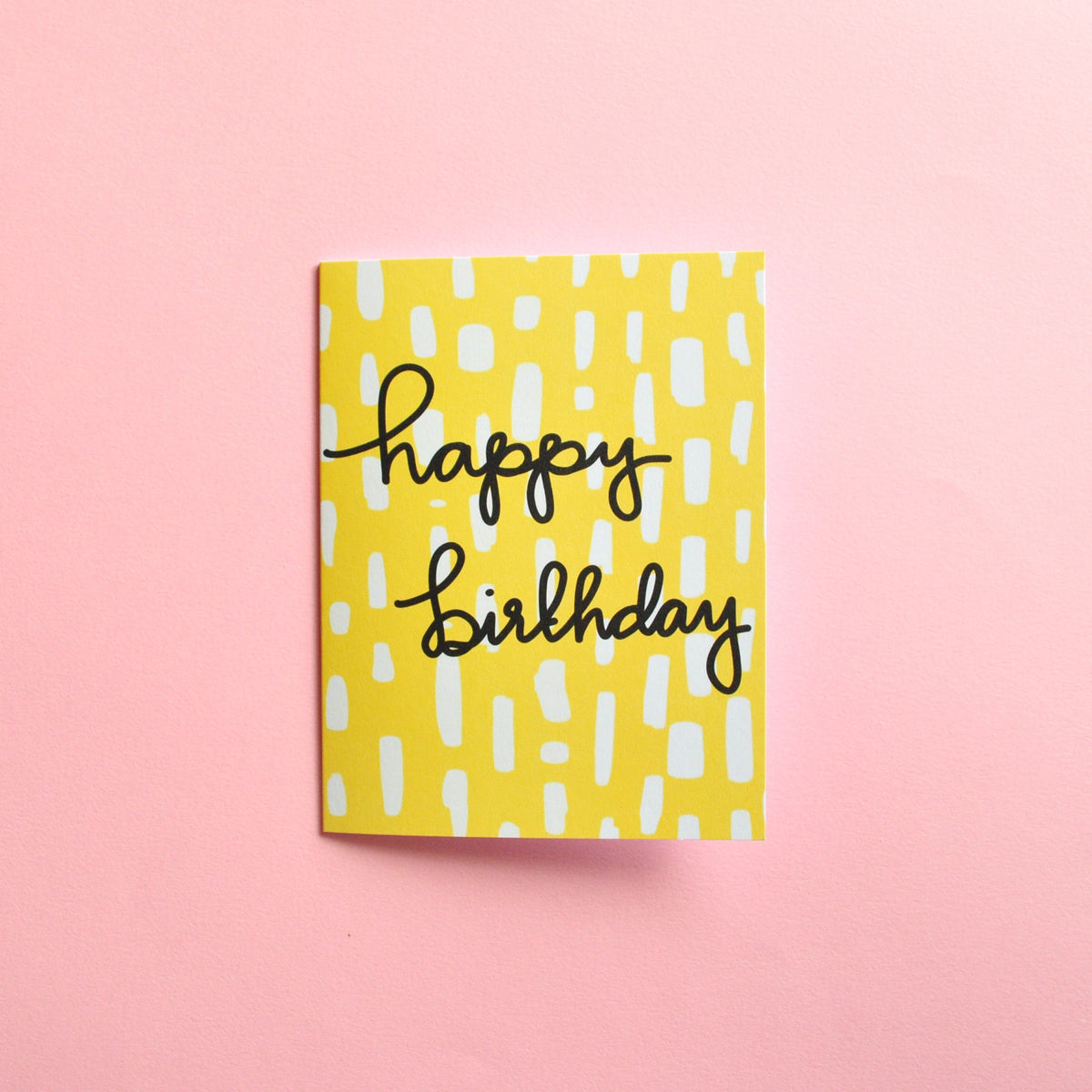 Yellow Pattern Happy Birthday Card – PrettyPeacockPaperie