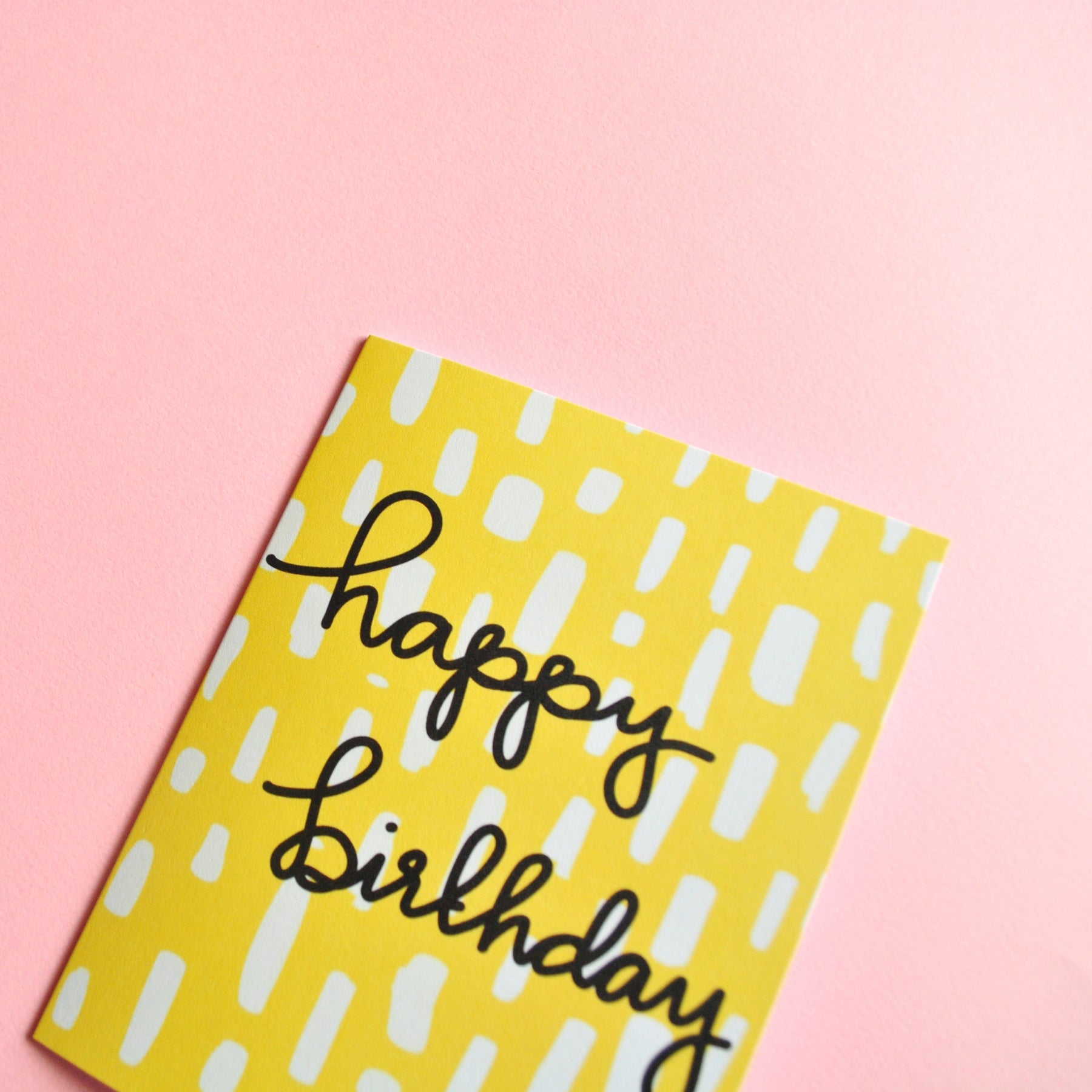 Yellow Pattern Happy Birthday Card – PrettyPeacockPaperie